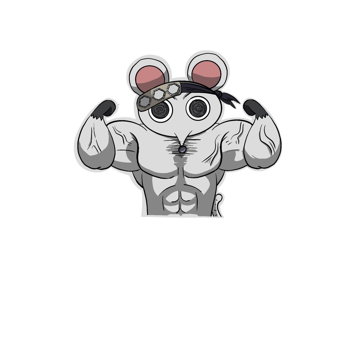 Buff Muscular Mice Anime Mouse Rat Stickers Vampire Hunter - Etsy