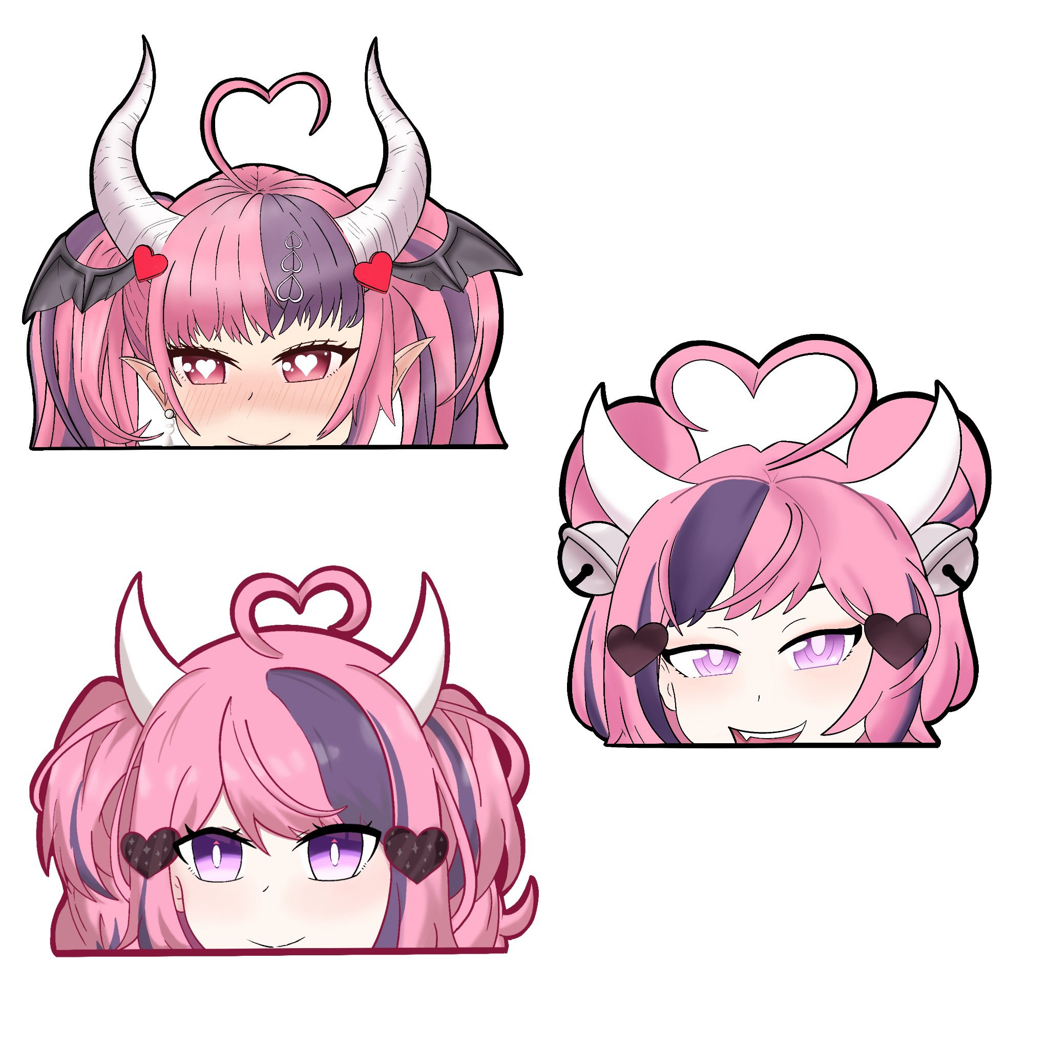 Ironmouse Cute Vtube Anime Peek Stickers Profits to Immune Deficiency ...