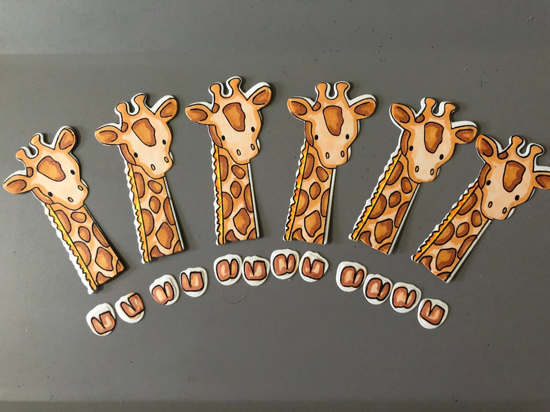 Handgemachter Die Cut Giraffe Pack x6, Kartenherstellung Bastelzubehör ...