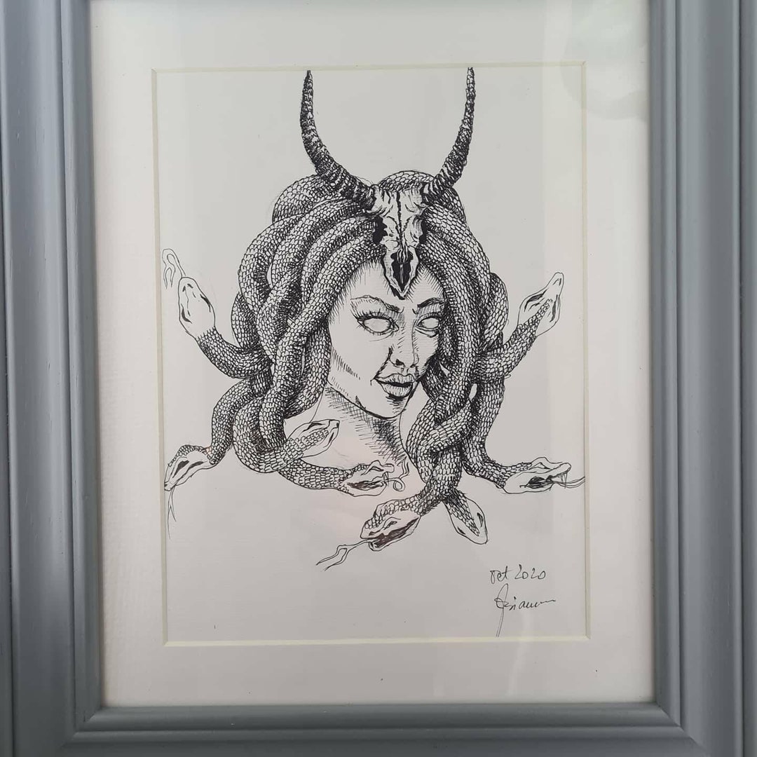 Medusa Crowned Ink - Etsy