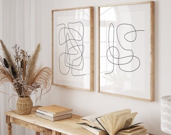 Abstract Line Art - Etsy