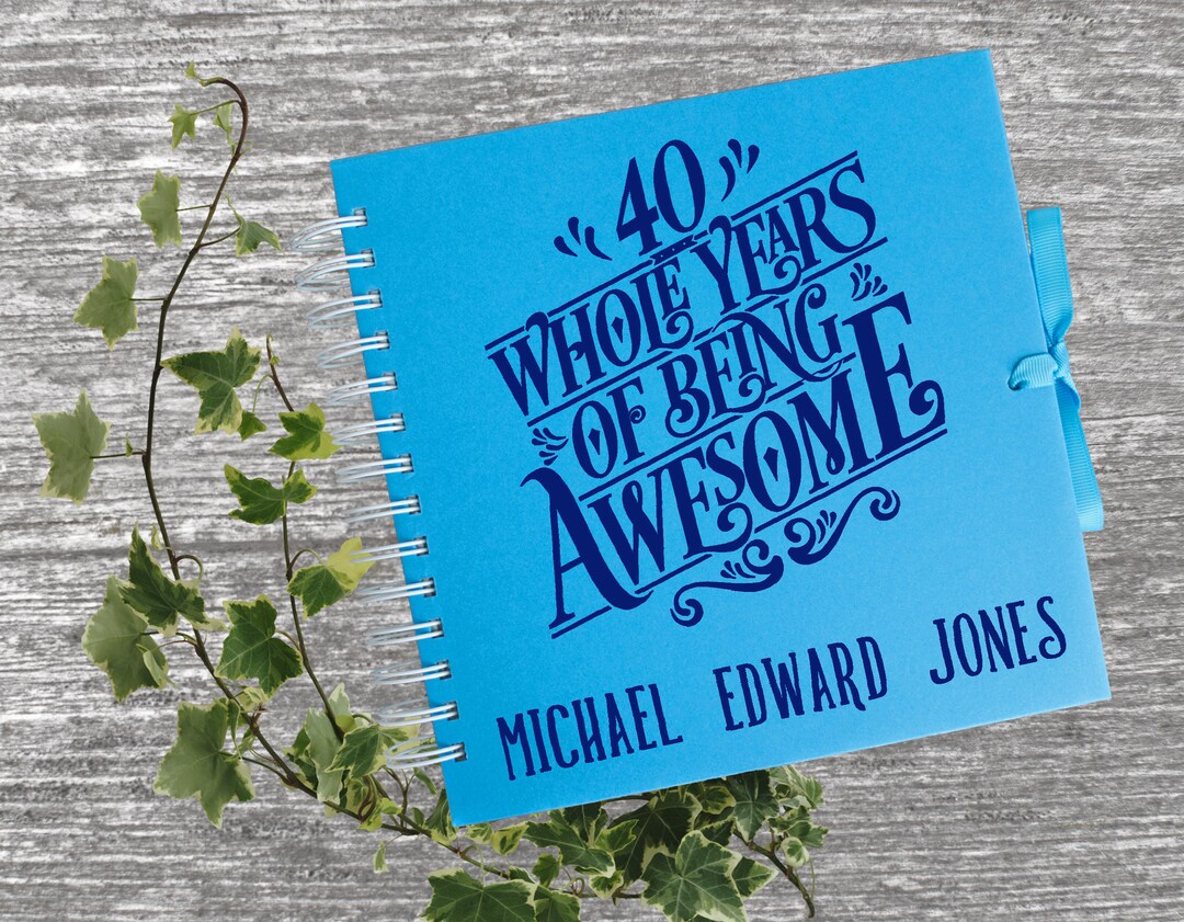 40th Birthday Memory Book / Album / Journal / Scrapbook / - Etsy