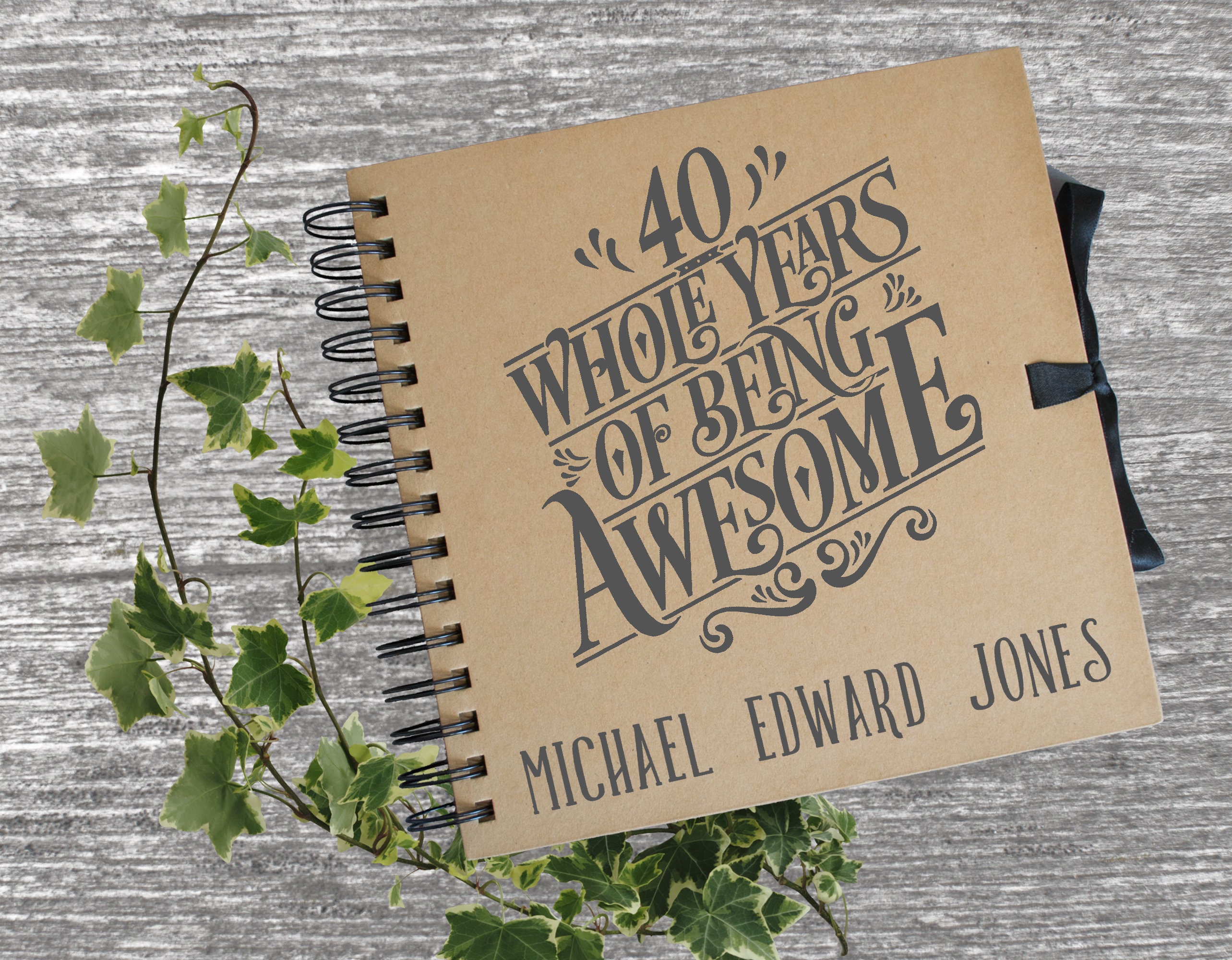 40th Birthday Memory Book / Album / Journal / Scrapbook / | Etsy