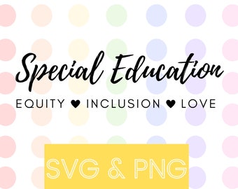 Special Education SVG and PNG Teacher Educator Cut for - Etsy