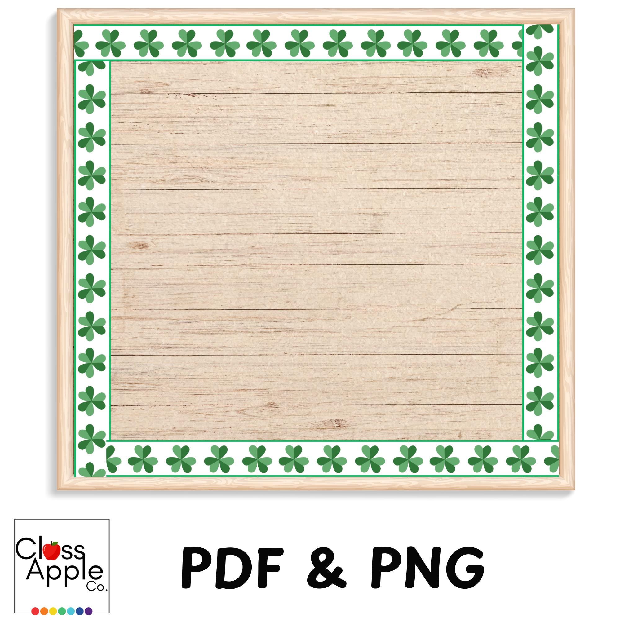 St. Patrick’s Day Bulletin Board Borders | Printable Classroom Decor ...