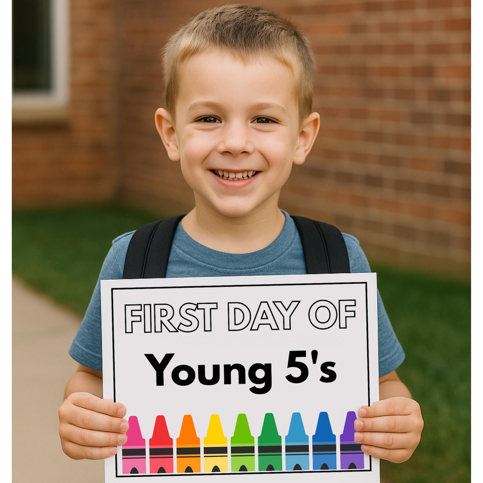 Printable First Day of School Signs | Preschool to 5th Grade | Rainbow ...