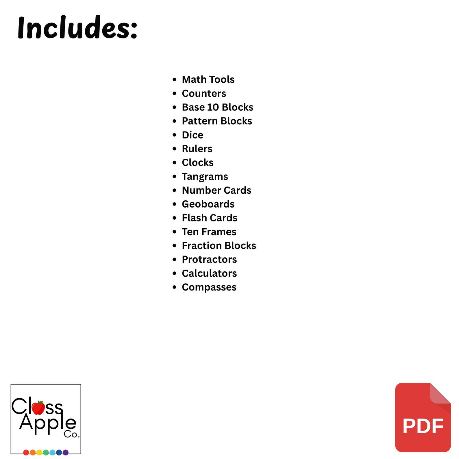 Math Tools Labels for Classroom – Printable Supply Bin Tags – Math ...