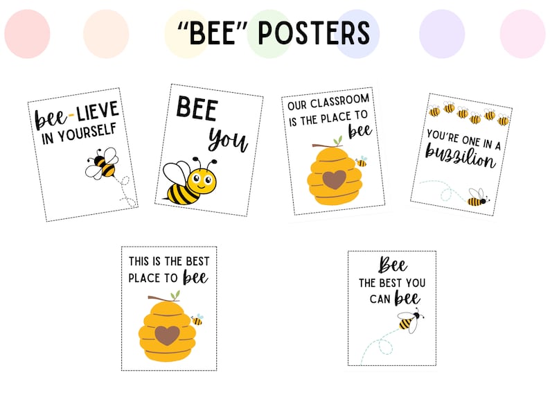 Classroom Bee Posters - Summer School - Classroom Decor - "bee" and "be ...