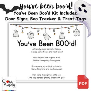 You've Been Boo'd Printable Kit | Halloween Classroom & Staff Activity ...