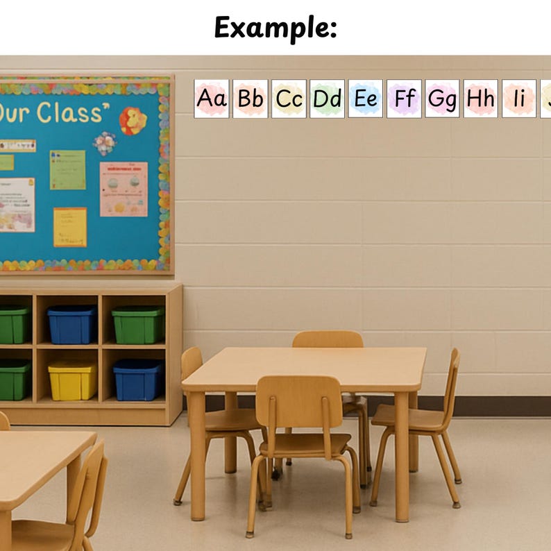 Pastel Rainbow Watercolor Alphabet Printable | ABC Classroom Decor for ...