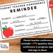 Parent-teacher Conference Reminders, Question Sheet, In-progress Sign ...