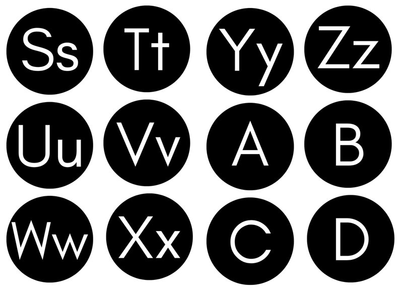 Alphabet Circles - SVG, PNG, PDF - Teacher - Classroom - Back to School ...