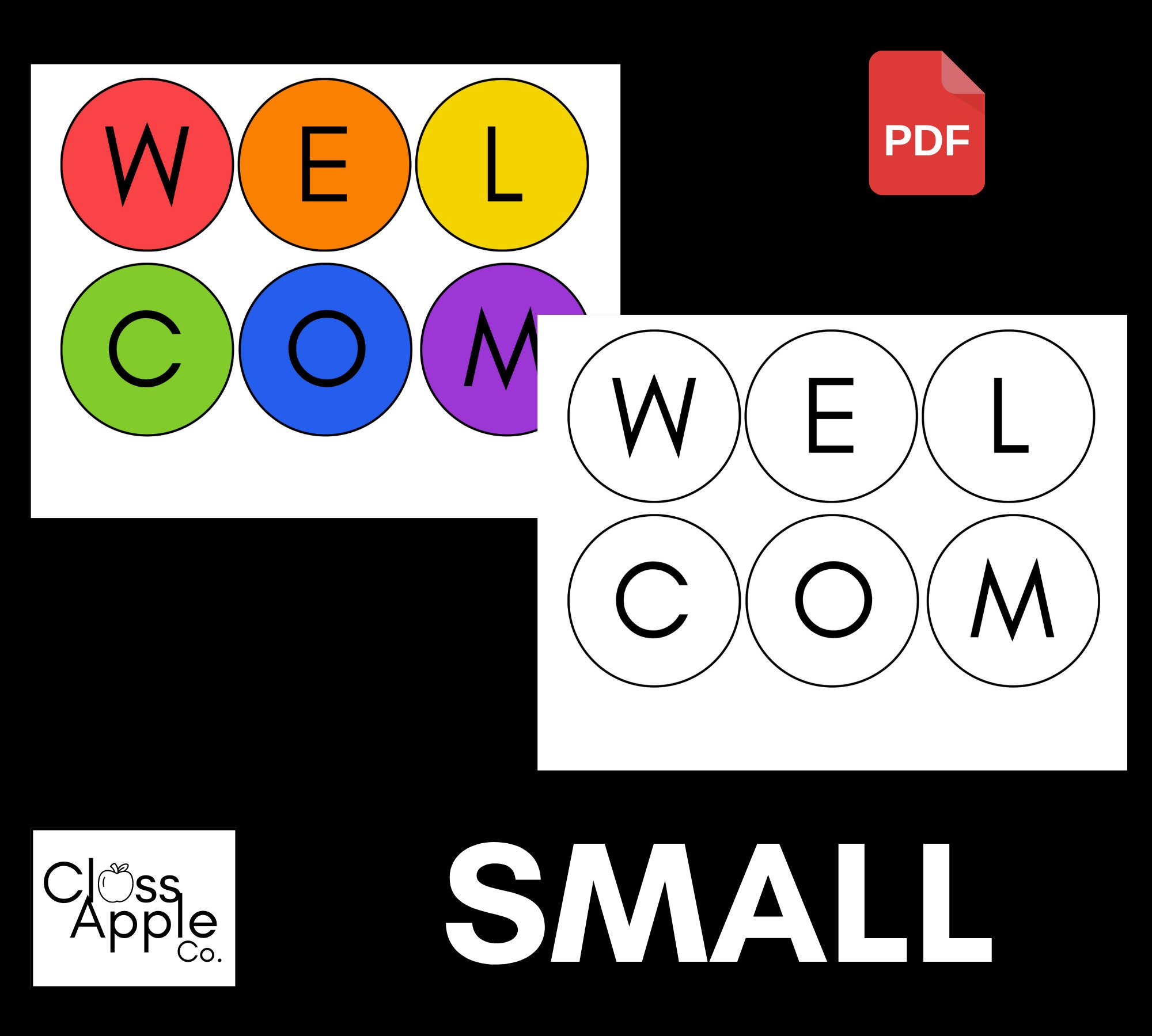 Printable Bulletin Board or Door Decor "welcome" Letters - PDF ...