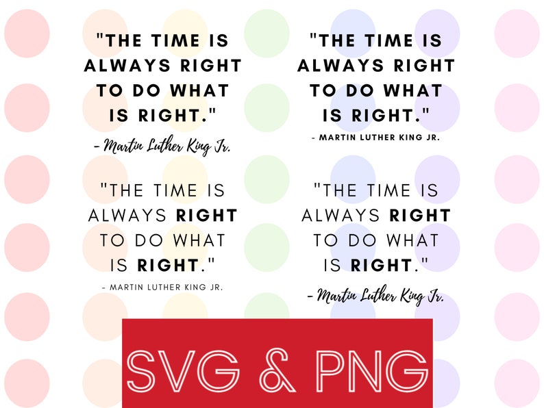 Martin Luther King Jr. Quote - MLK SVG and PNG, Teacher, Education, T ...