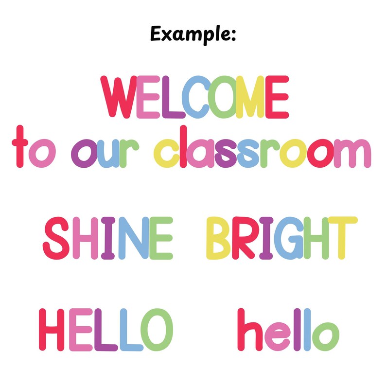 Bulletin Board Letters Printable | A-Z Capital and Lowercase | PDF Cut ...