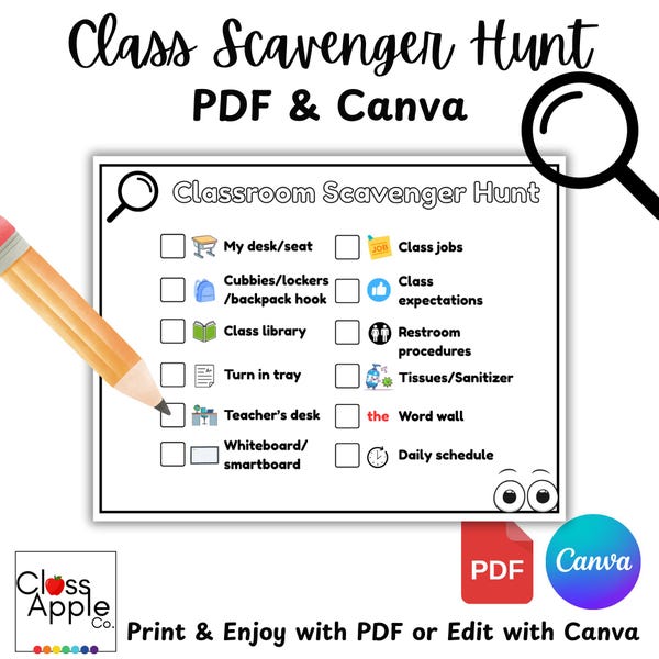 House Scavenger Hunt - Etsy