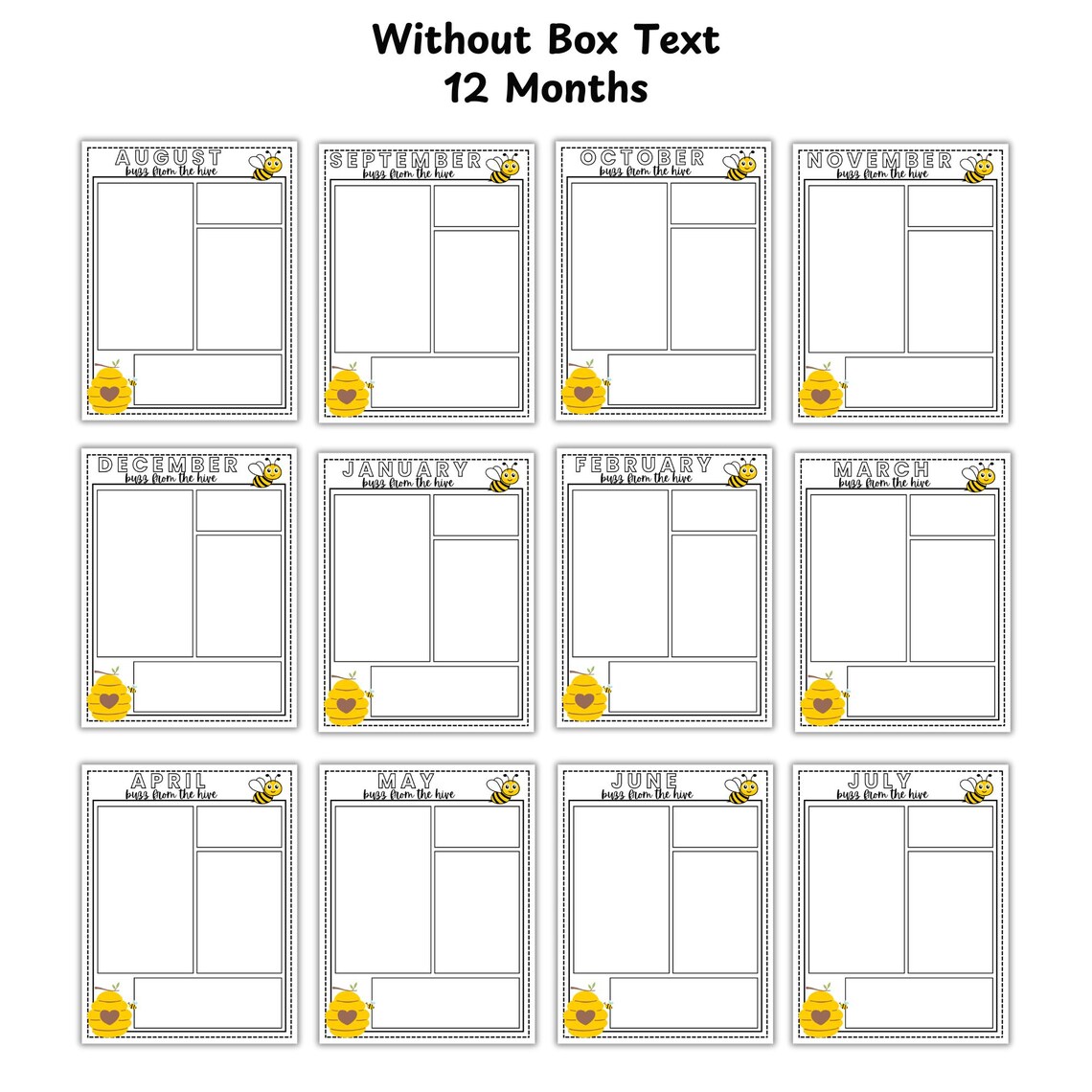 Bee Themed Classroom Newsletter Template | Editable Weekly or Monthly ...