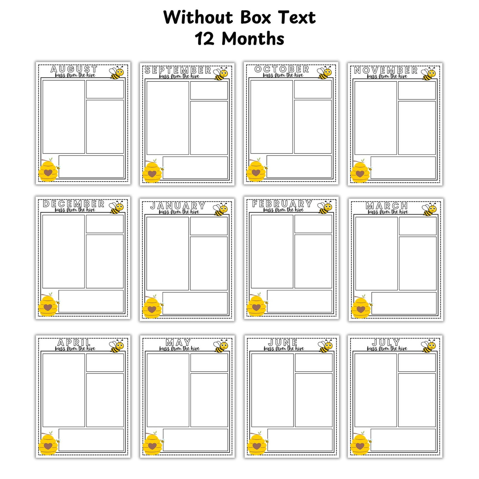 Bee Themed Classroom Newsletter Template | Editable Weekly or Monthly ...