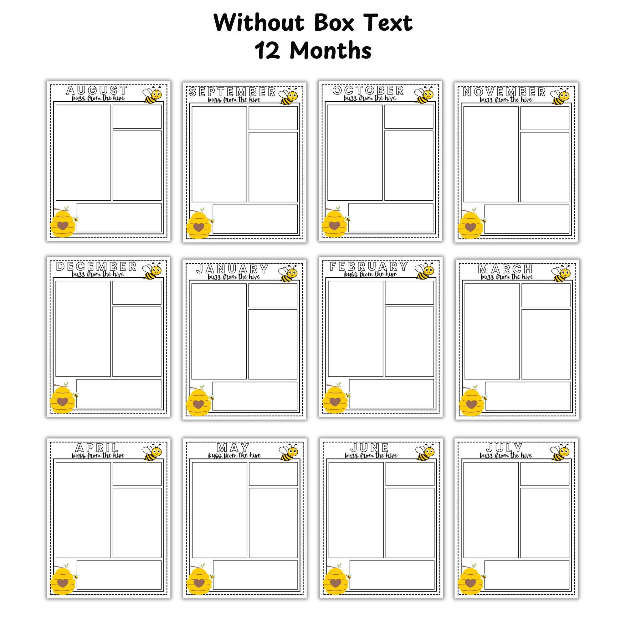Bee Themed Classroom Newsletter Template | Editable Weekly or Monthly ...
