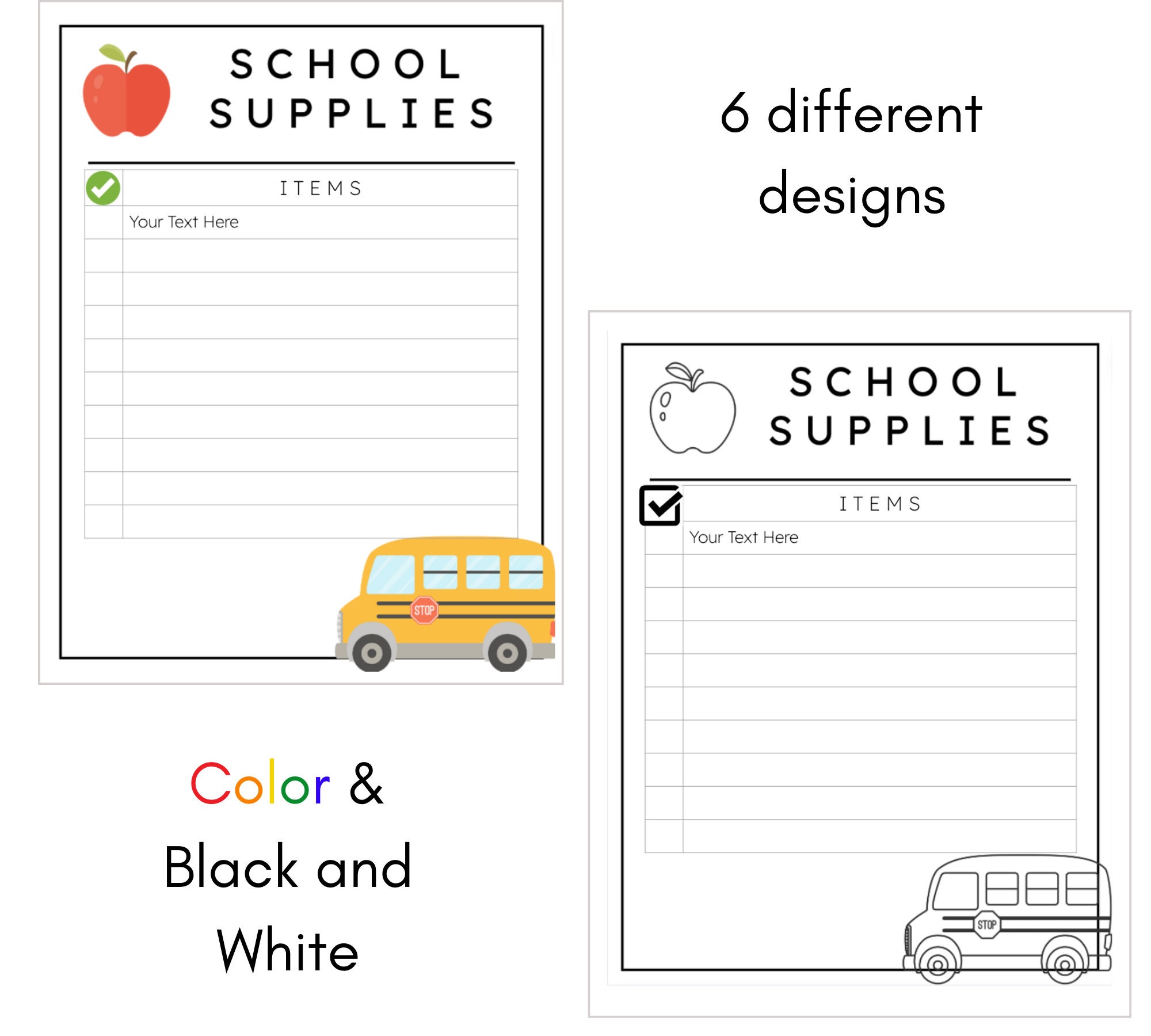 School Supplies List - Editable for Google Slides - Easy to Edit - Back ...
