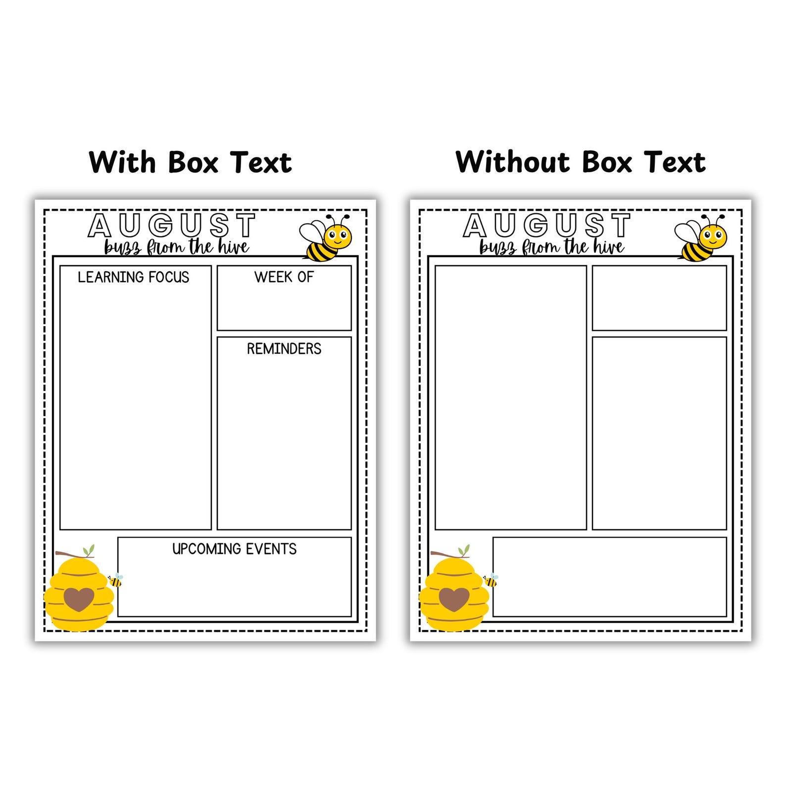 Bee Themed Classroom Newsletter Template | Editable Weekly or Monthly ...
