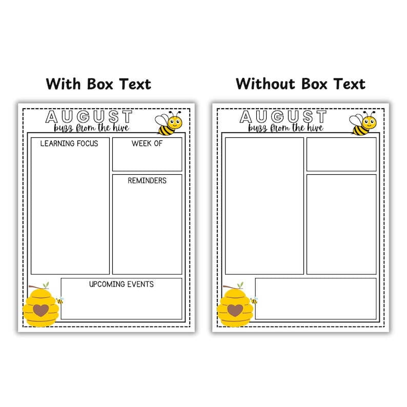Bee Themed Classroom Newsletter Template | Editable Weekly or Monthly ...