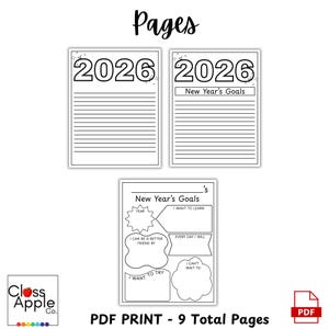New Year’s Goals Activities 2026 | Writing & Coloring Pages | New Year ...