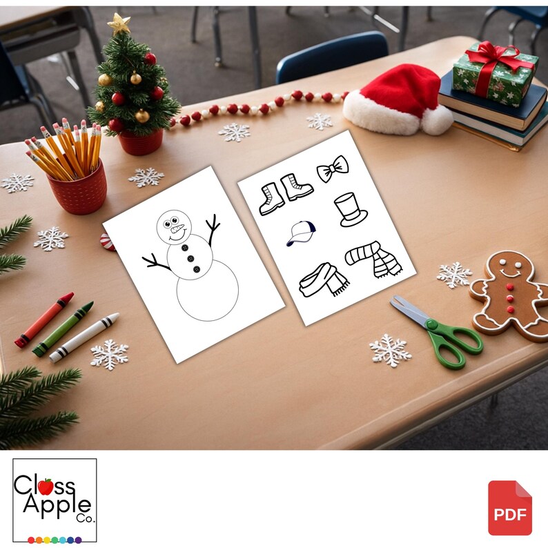 Build a Snowman Craft Printable | Winter Classroom Craft | Christmas Activity | Cut and Paste ...