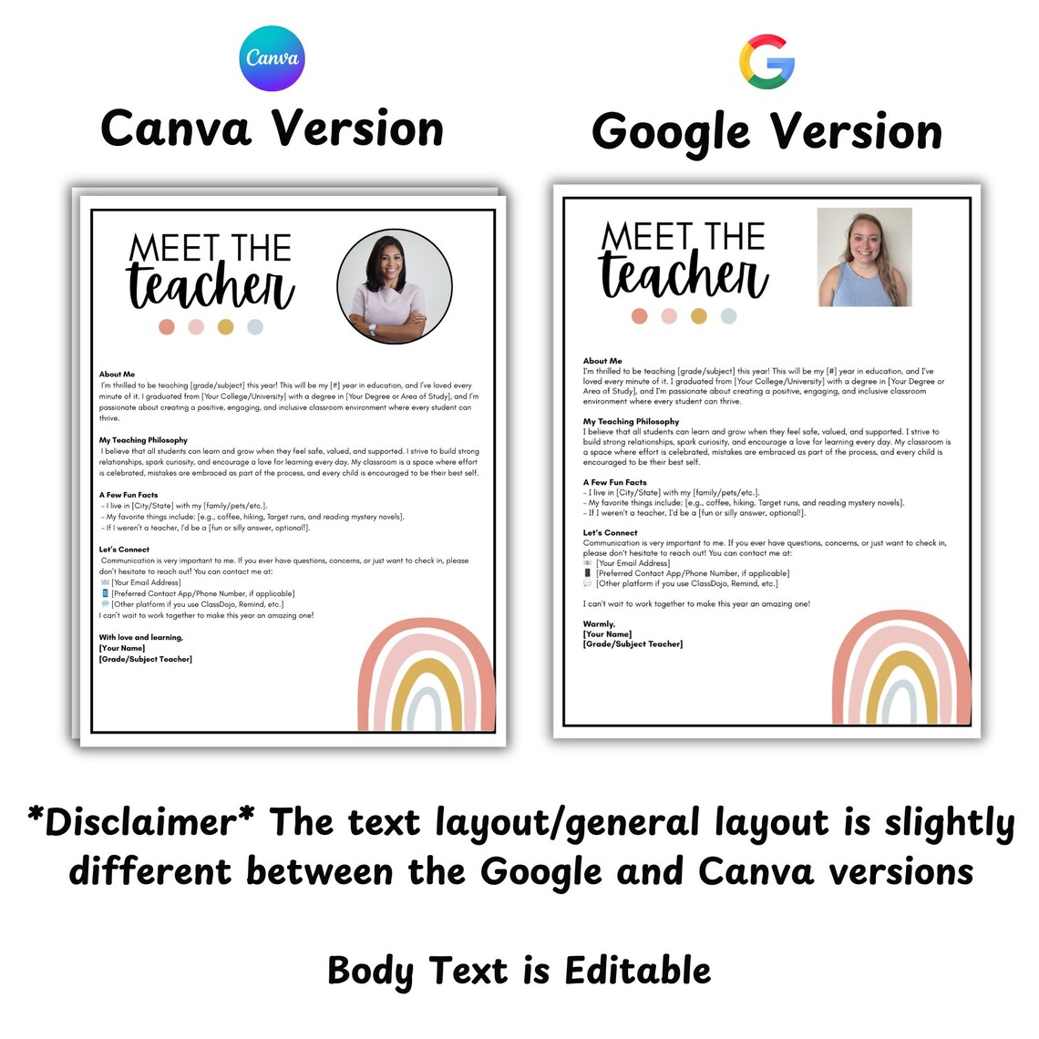 Boho Meet the Teacher Template | Editable Canva & Google Slides | Back ...
