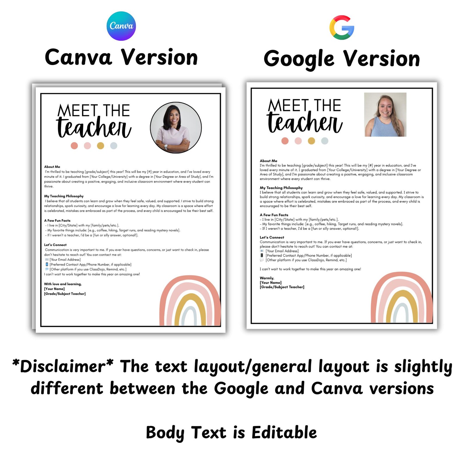 Boho Meet the Teacher Template | Editable Canva & Google Slides | Back ...