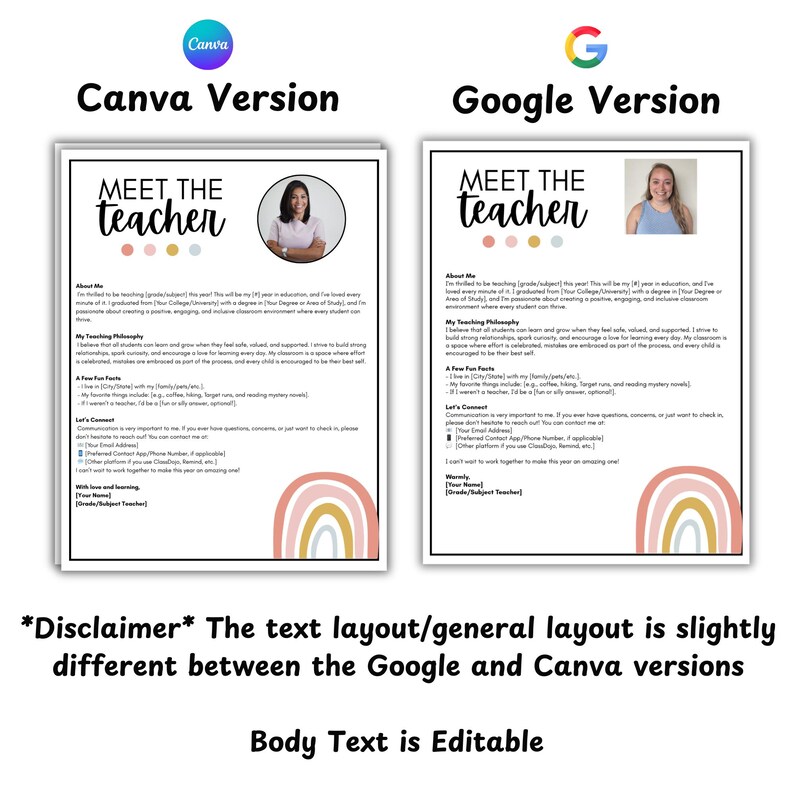 Boho Meet the Teacher Template | Editable Canva & Google Slides | Back ...