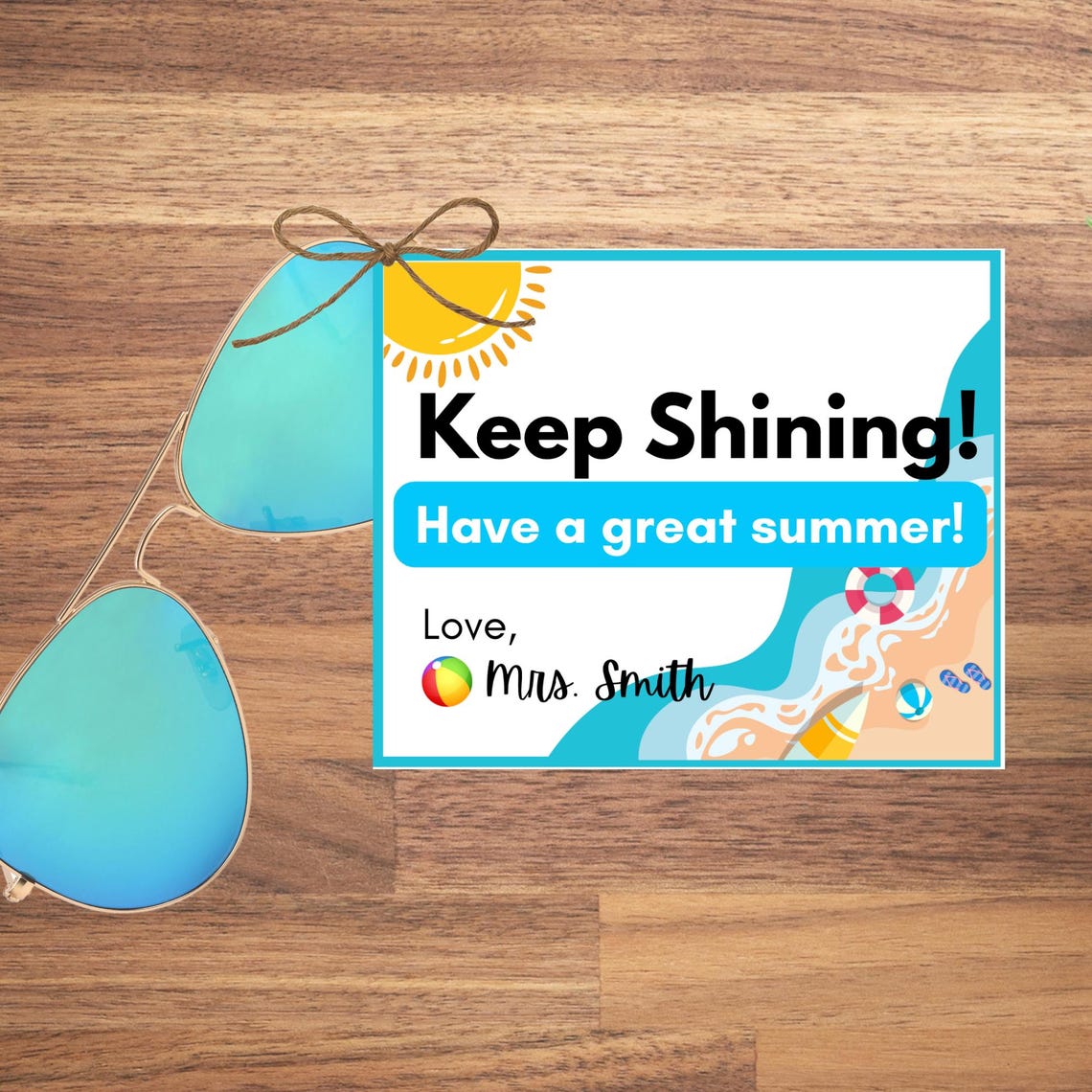 Editable Summer Treat Tags for Students - "keep Shining" End of Year ...