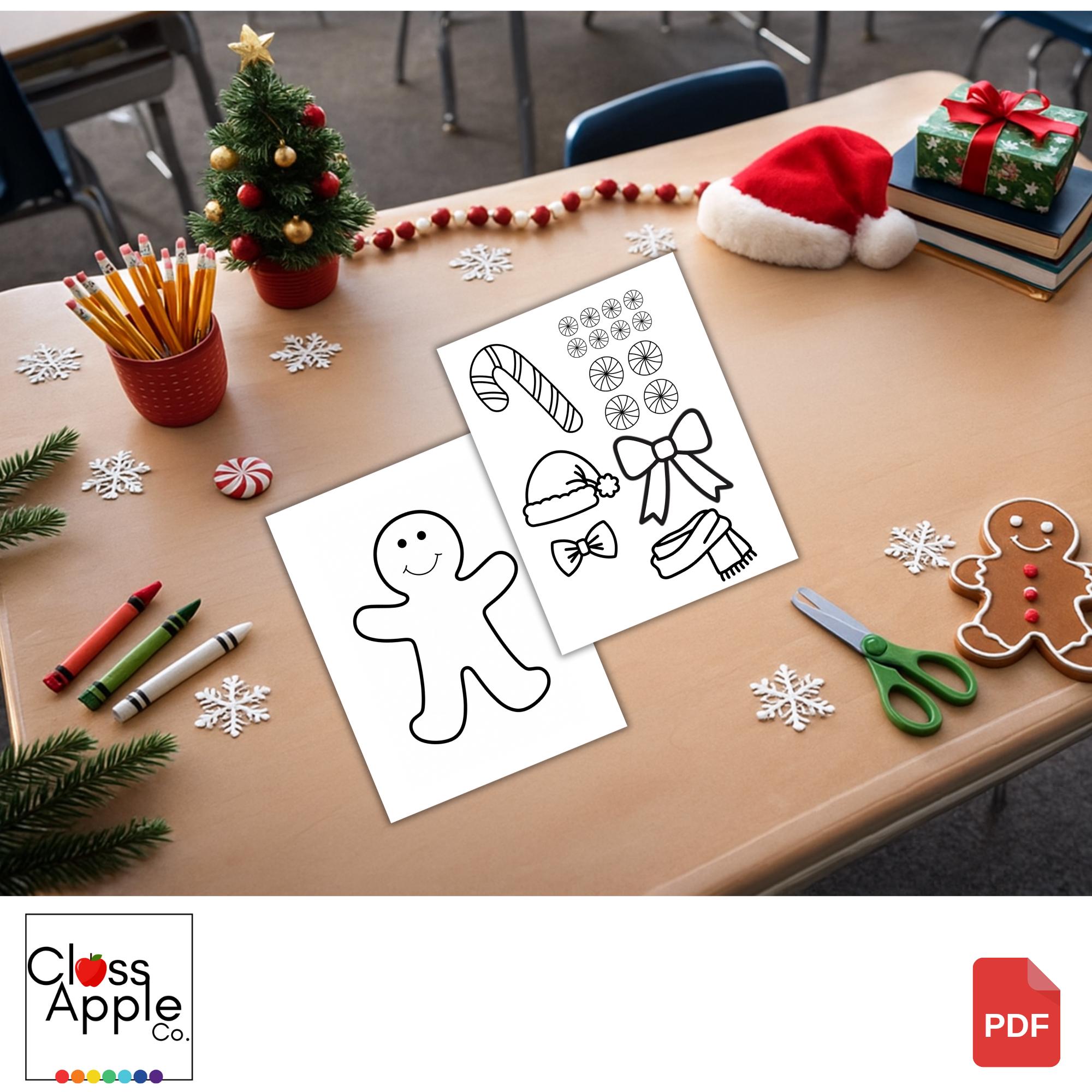 Build a Gingerbread Man Craft Printable | Christmas Classroom Craft ...