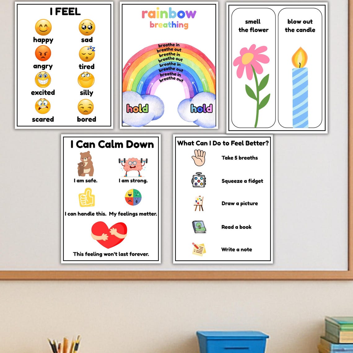 Calm Corner Poster Pack for Kids | SEL Classroom Printables PDF ...