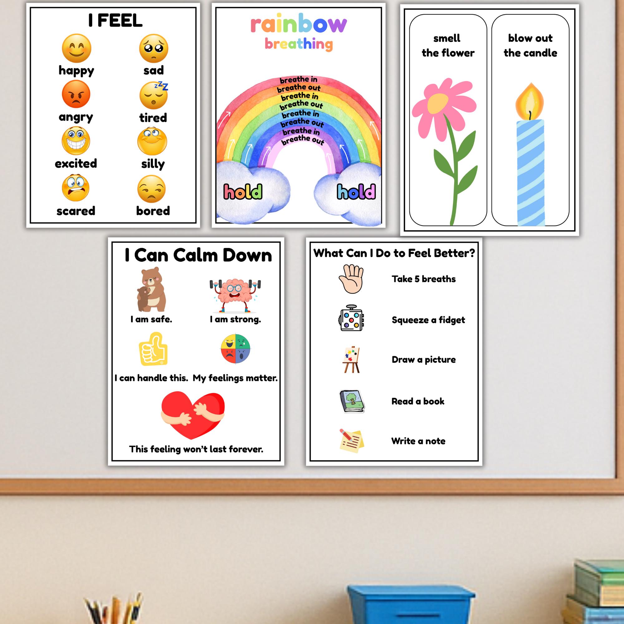 Calm Corner Poster Pack for Kids | SEL Classroom Printables PDF ...