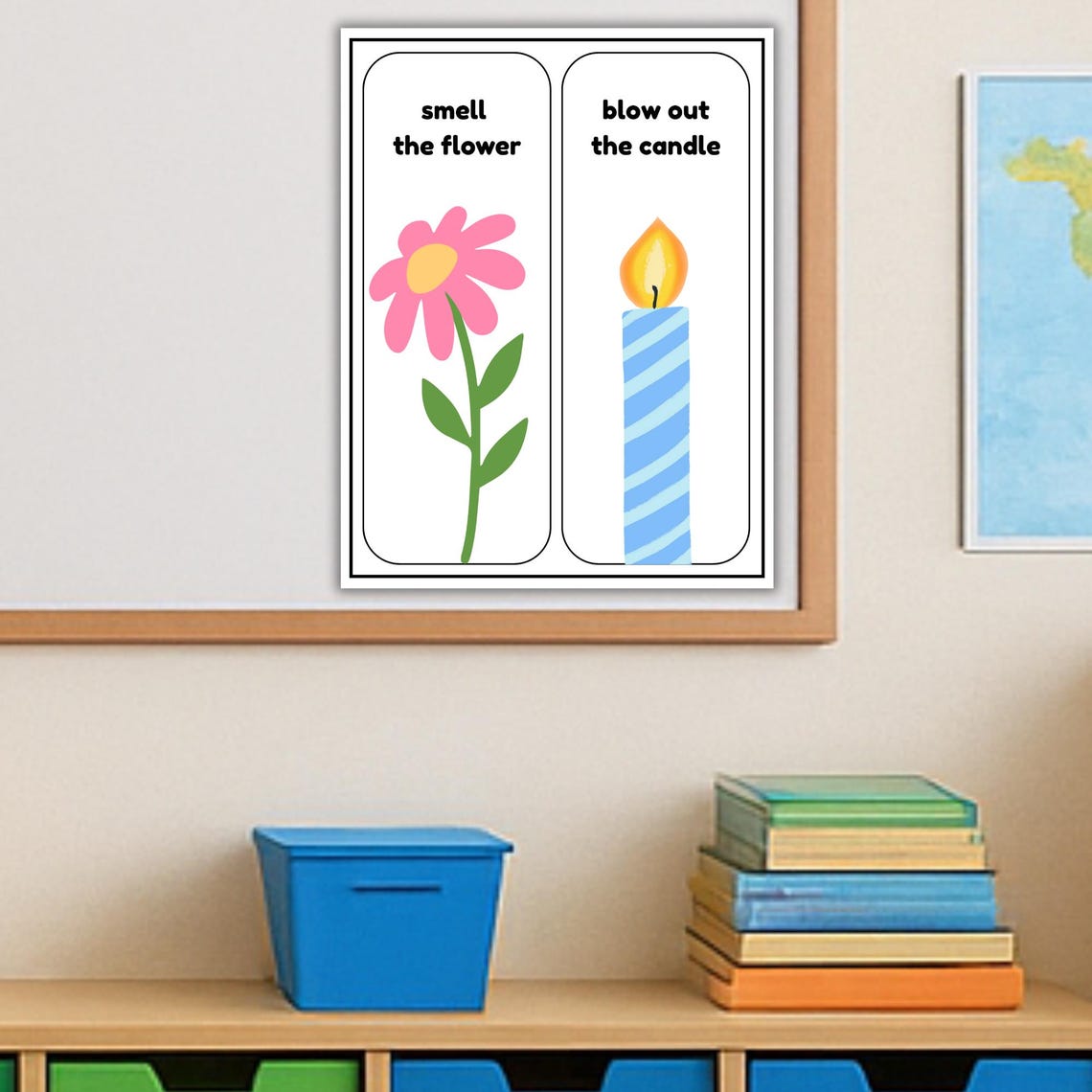 Flower and Candle Breathing Poster | Calm Corner Printable PDF ...