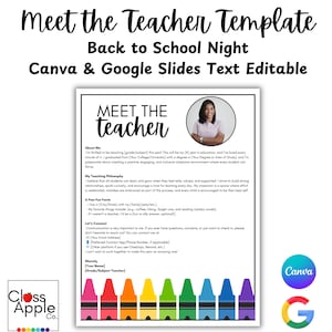 Editable Meet the Teacher Template | Canva & Google Slides | Back to ...