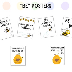 Classroom Bee Posters - Summer School - Classroom Decor - "bee" and "be ...