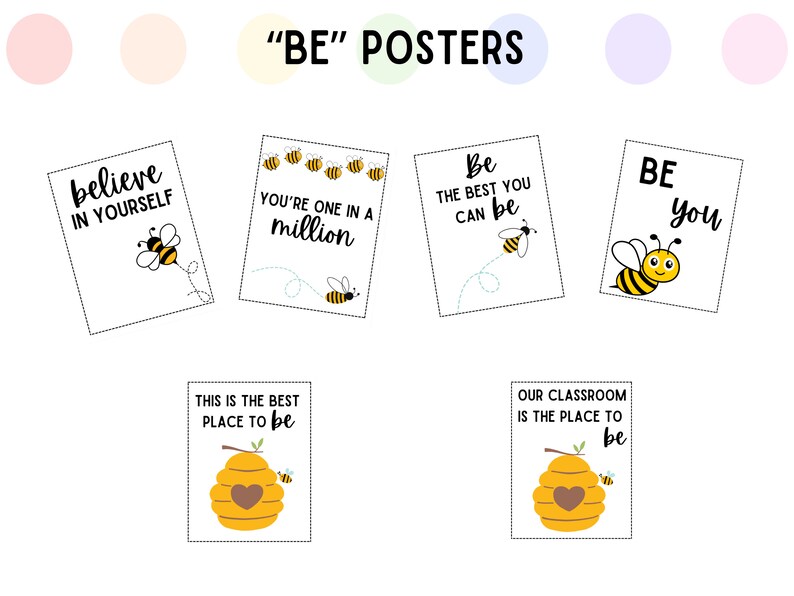 Classroom Bee Posters - Summer School - Classroom Decor - "bee" and "be ...
