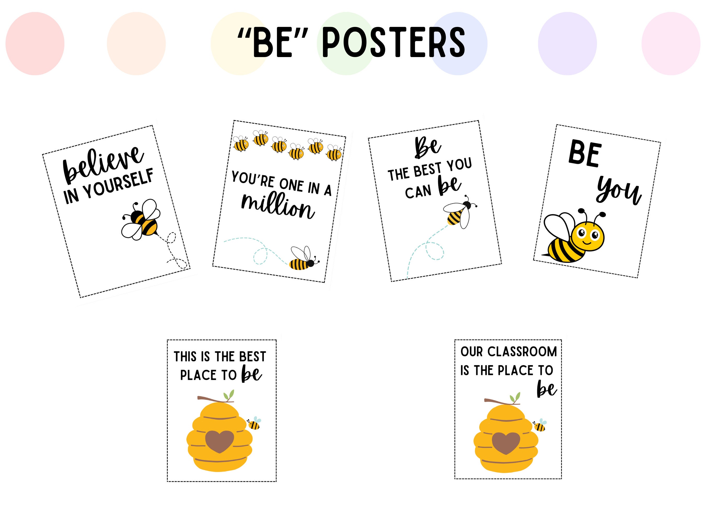Classroom Bee Posters - Summer School - Classroom Decor - "bee" and "be ...