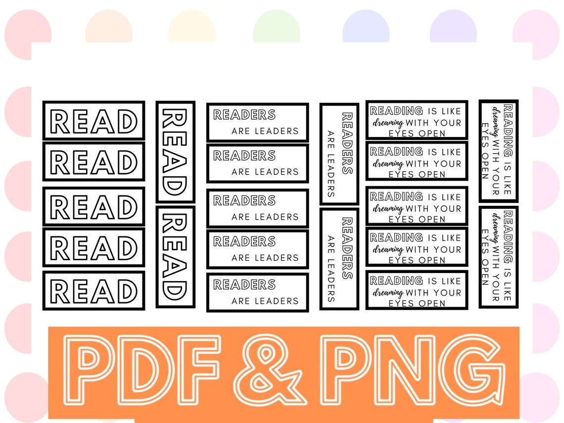 Reading Bookmarks, Black and White, Bookmarks for Students to Color ...