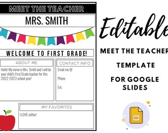 Editable Meet the Teacher Editable Boho Template Teacher Canva Template ...