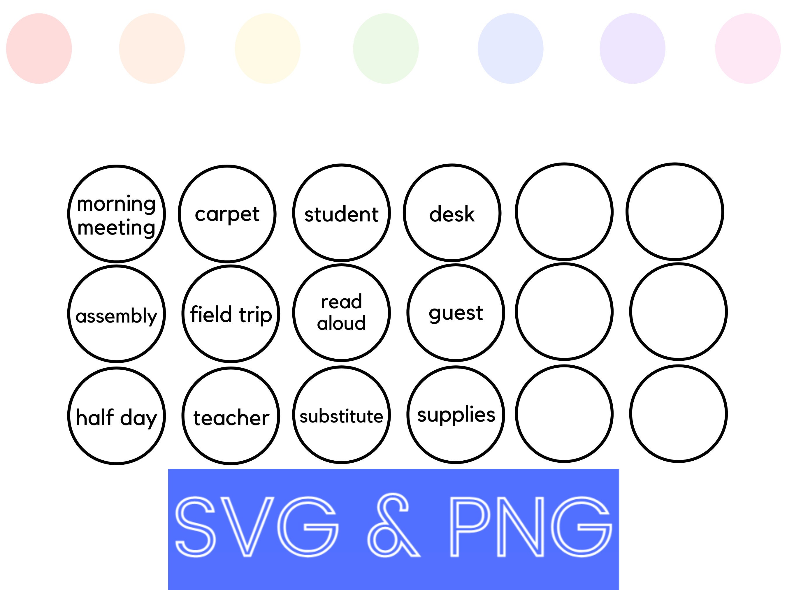102 Classroom Labels - Teacher - Educator - SVG&PNG - Digital Download ...