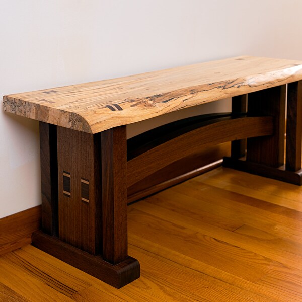 Live Edge Bench - Etsy