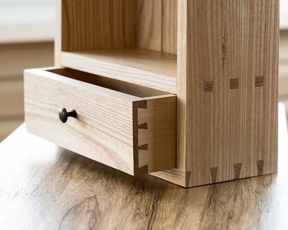 Wooden cabinet with shelves store
