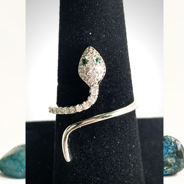 Green Eye Snake Ring - Etsy
