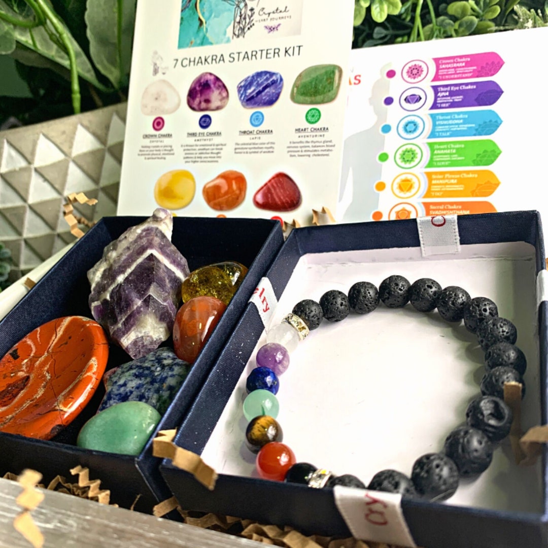 7 Chakra Healing Crystal Set | Crystal Starter Kit | Chakra Therapy ...