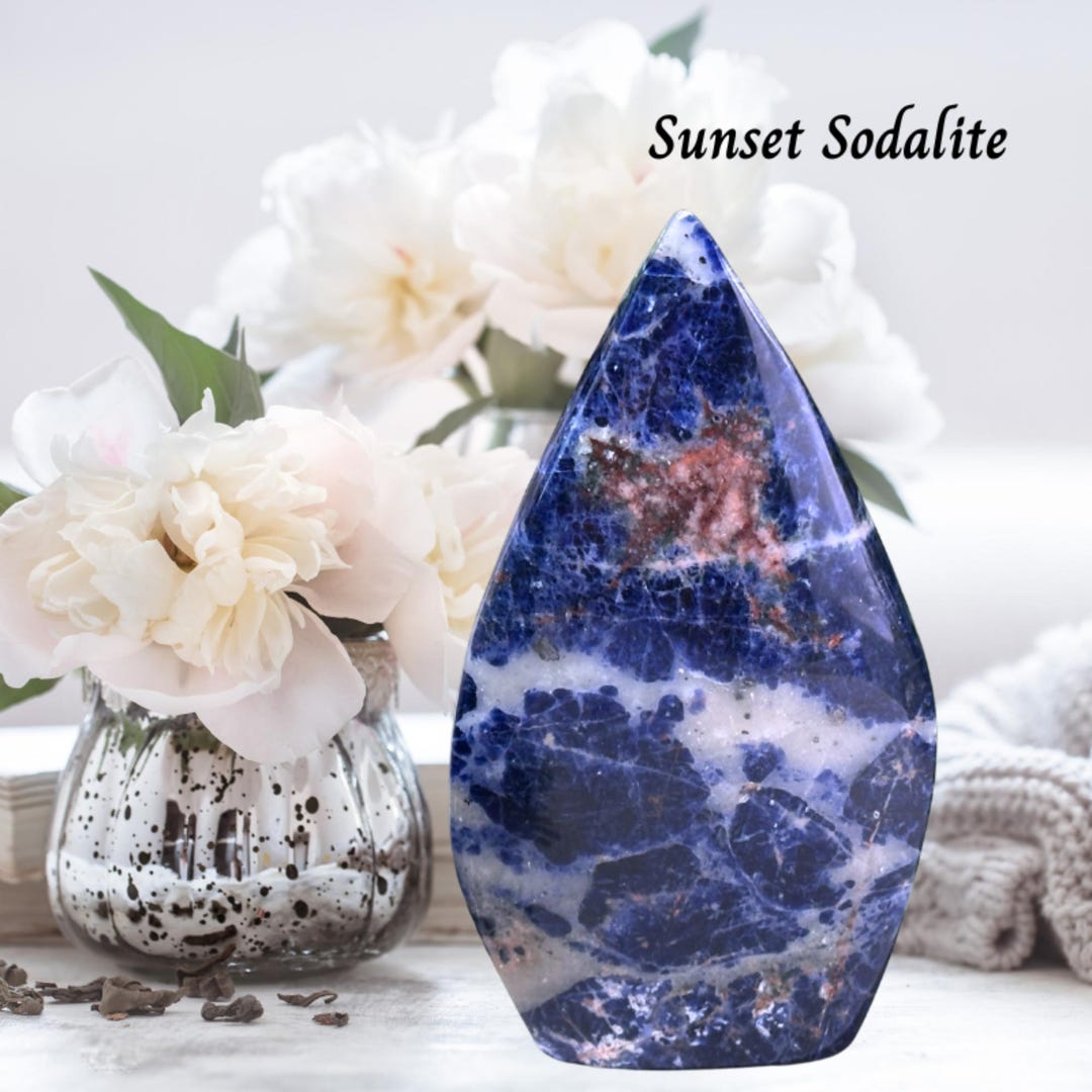 Blue Sunset Sodalite Crystal Freeform, Crystal Sodalite, Freeforms ...