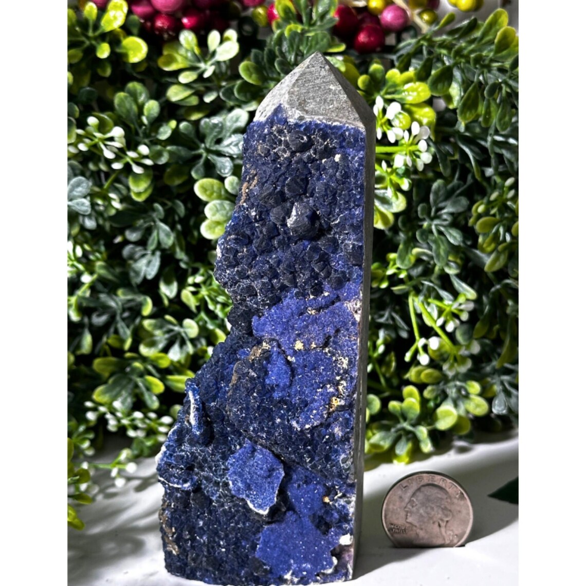 Blueberry Fluorite in Quartz Matrix | Blueberry Fluorite | Blue ...