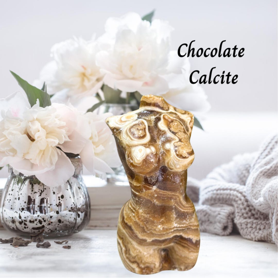 Chocolate Calcite Crystal Body Female Torso | Female Torso | Crystal ...